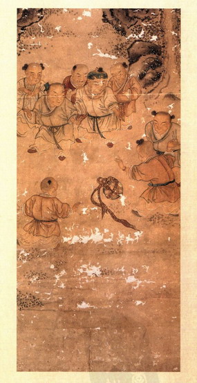 Pictorial Stone with Cuju Relief