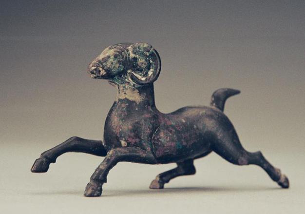 Bronze Galloping Goat